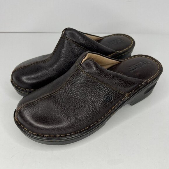 Børn | Shoes | Born Brown Leather Slip On Clogs Womens Size 7 Shoes ...